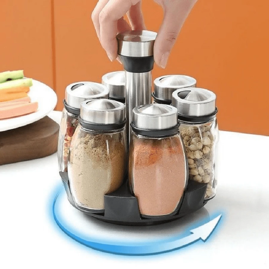 Especiero 6 Piezas Giratorio 360° Tipo Salero Organizador Para ...