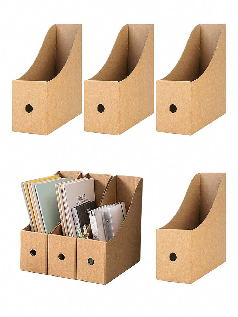1pc-Magazine Files Kraft Paper File Holder Cardboard Standing File ...