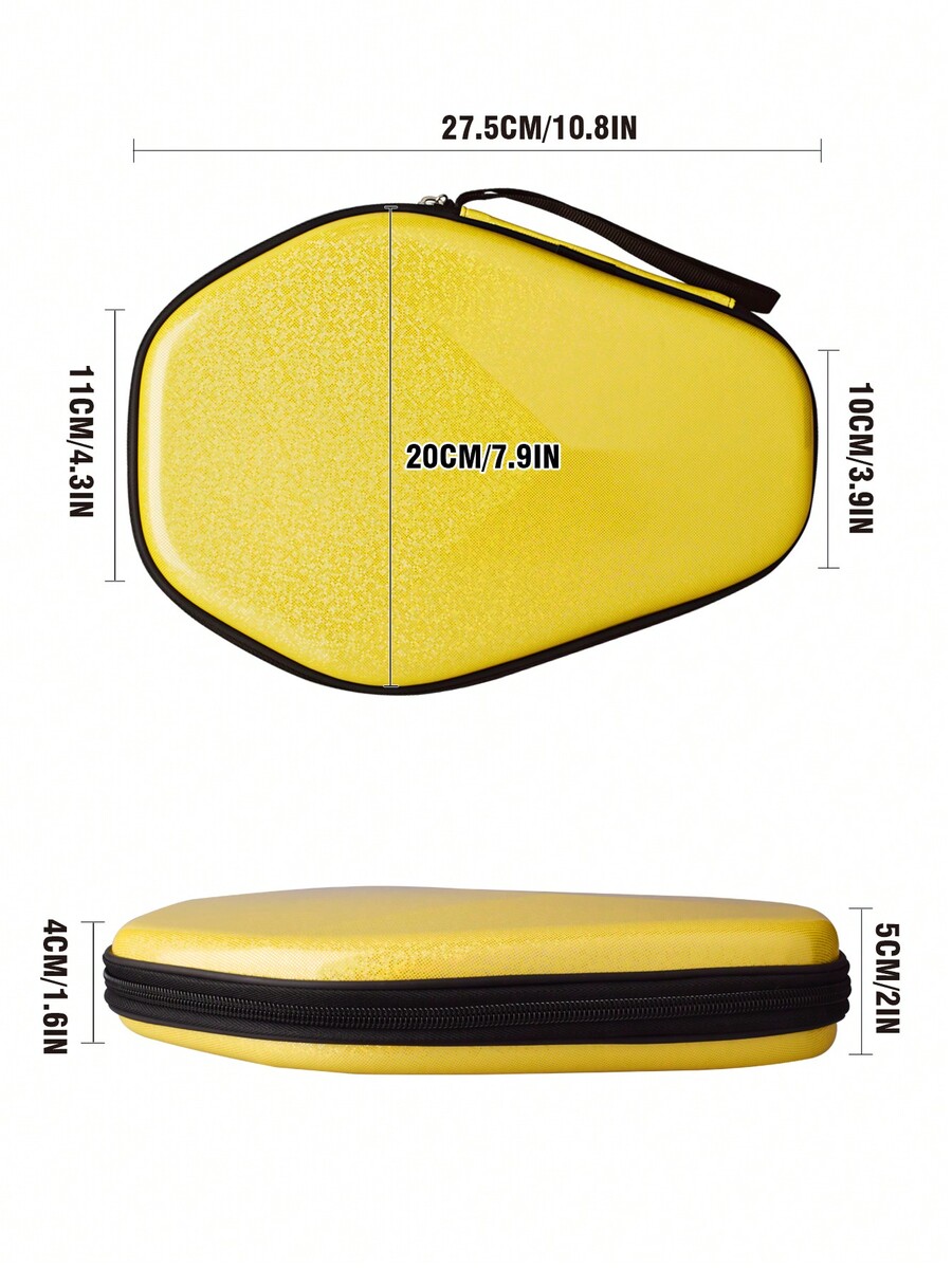Hexagonal Ping Pong Paddle Case - Hard Shell Protector For 2 Long ...