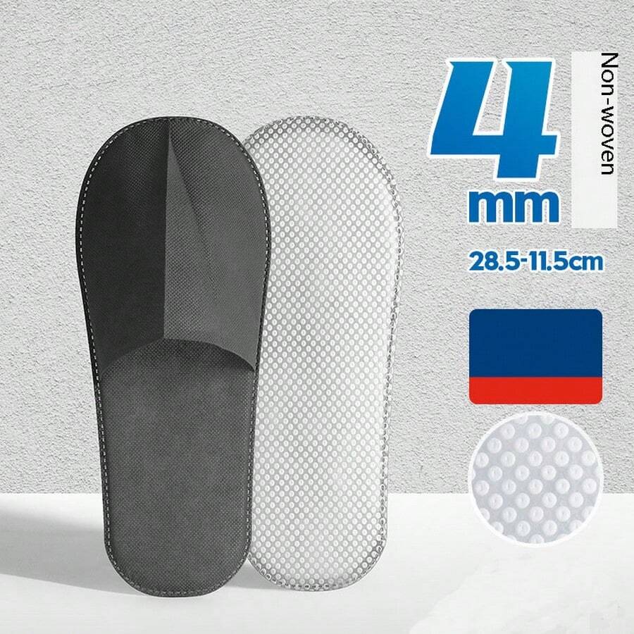 1 Set Of 10 Pairs Disposable Non-Woven Fabric Anti-Slip Hotel Slippers ...