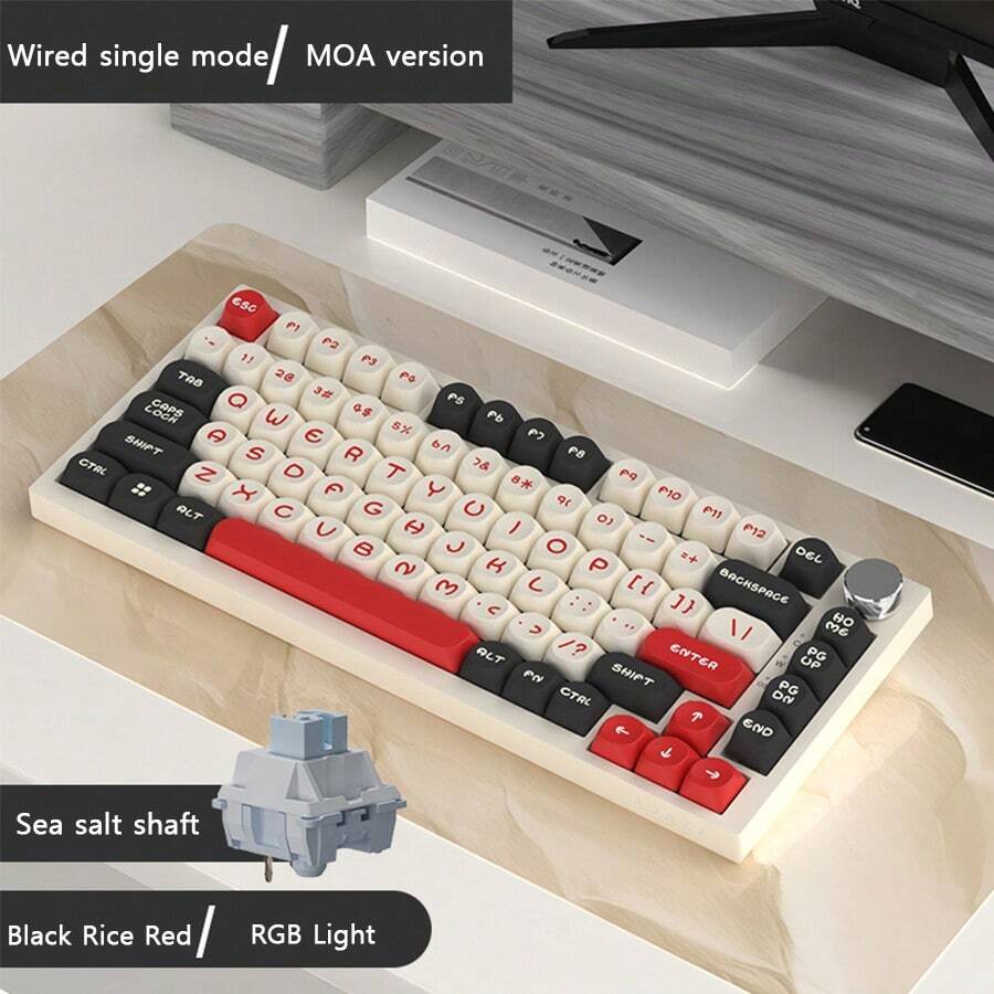 NACODEX Teclado ultra silencioso NACODEX-RGB con luces de colores ...