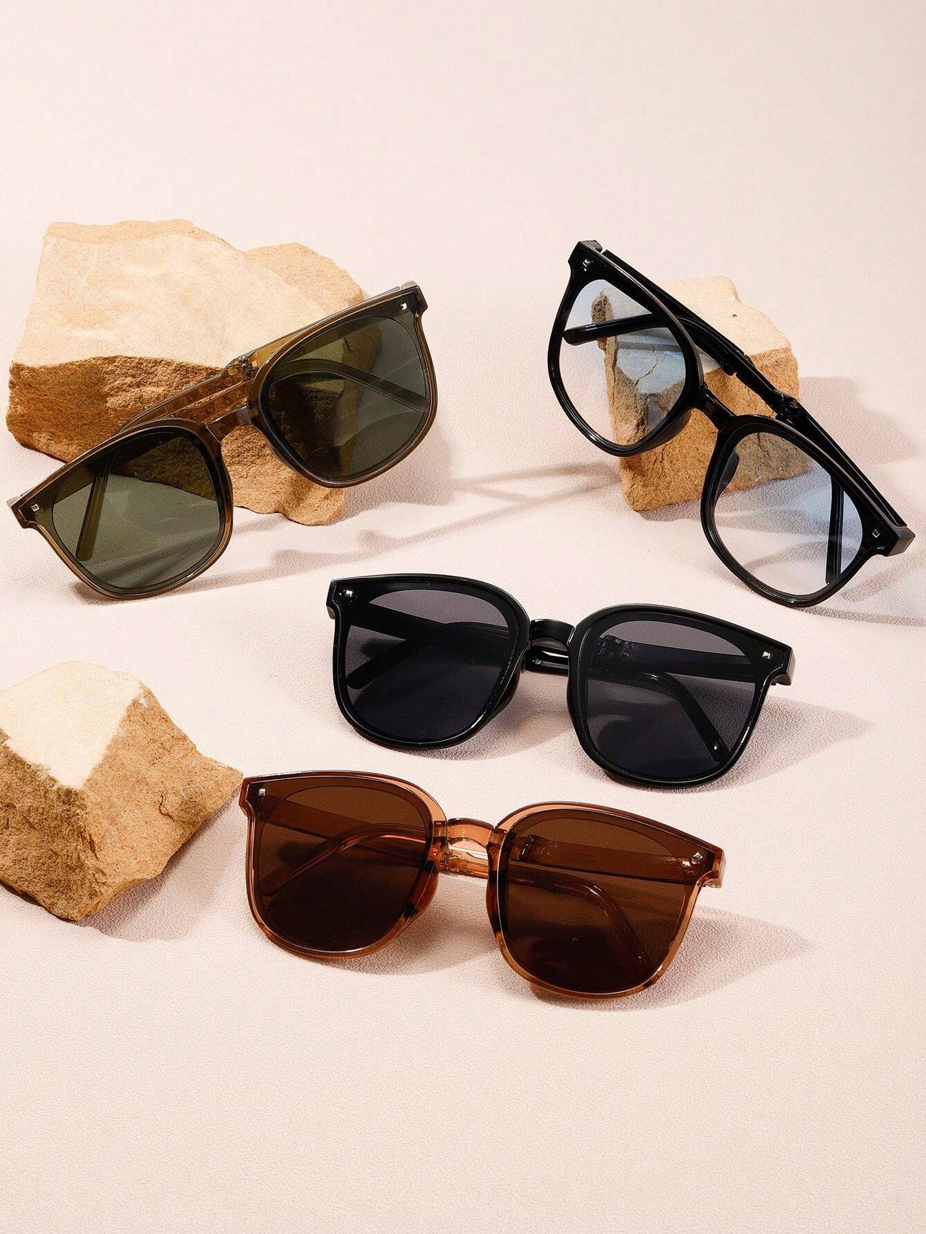 4 Pairs/Set Mirror Frame Eyeglasses Leg Can Be Folded Simple Style New ...