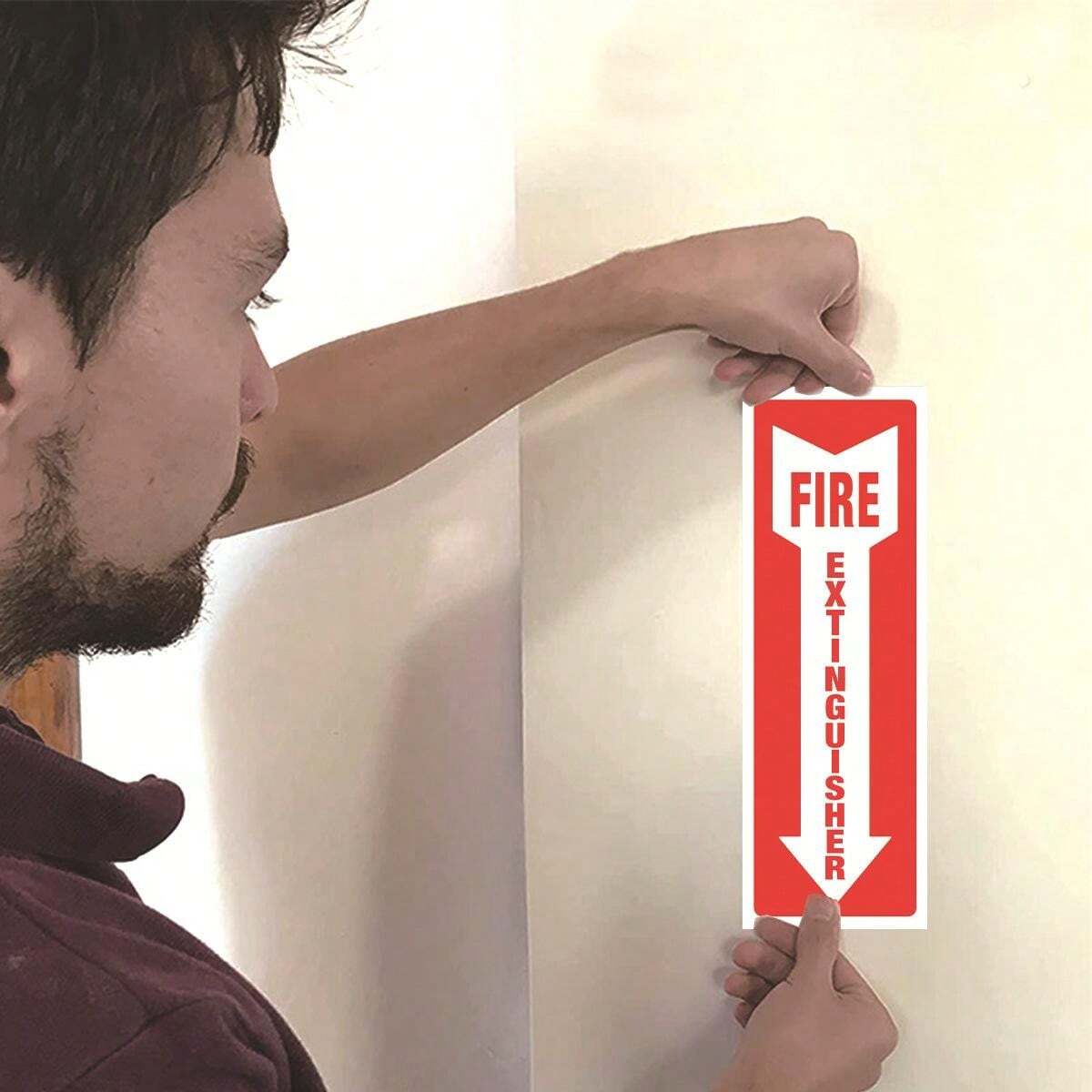 Fire Extinguisher Signs For Business - Pack Of 8 - Metal Fire ...