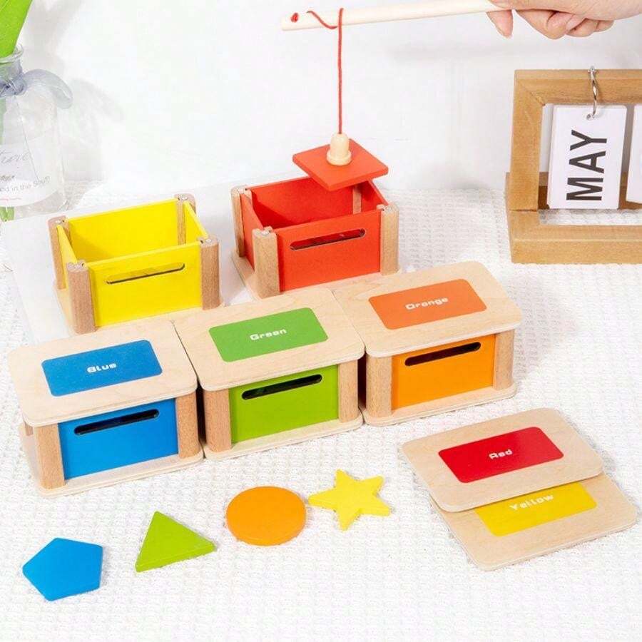 Baby Color Cognition Sorting Coin Box, Geometric Shapes Matching ...