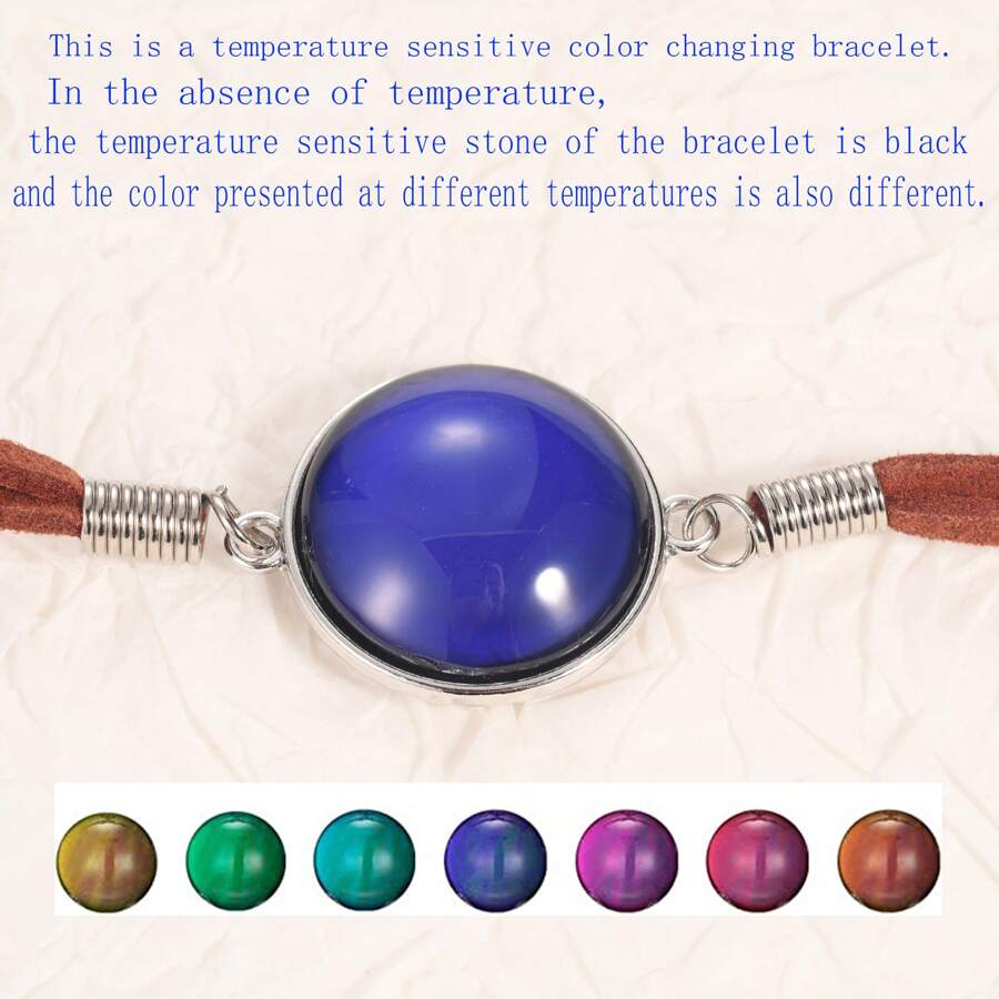 1pc Fashionable & Personalized Mood Sensing Color Changing Bracelet ...