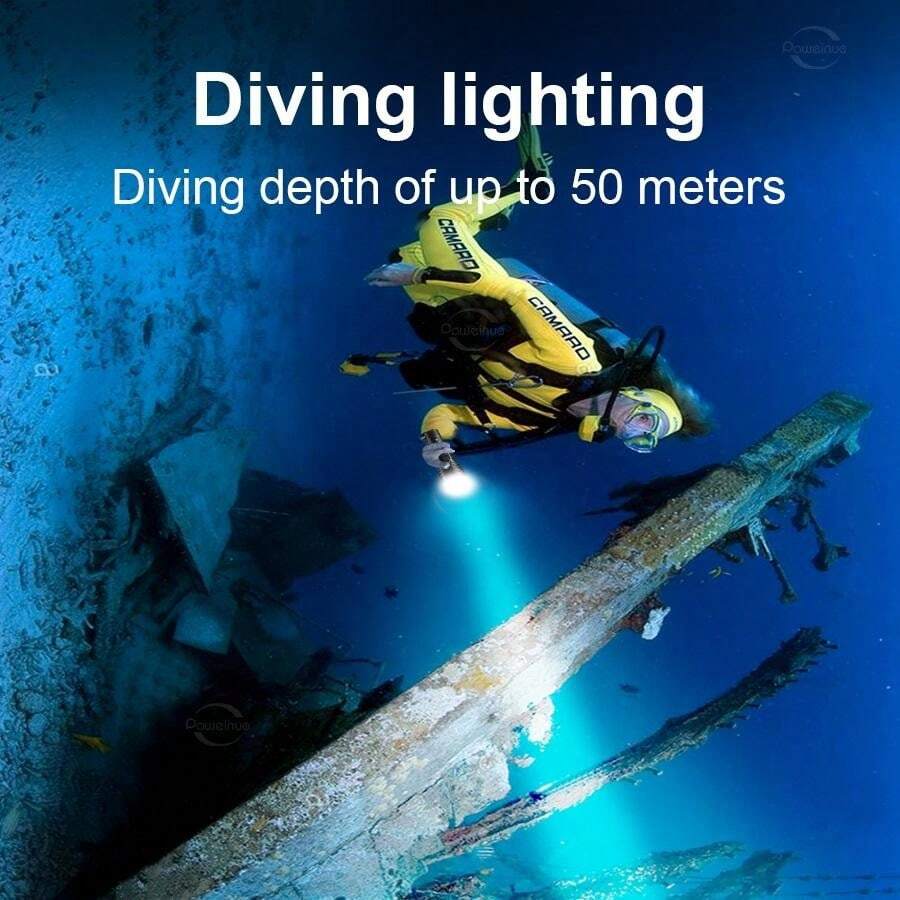 High Power Diving Flashlight XHP70, Highest Waterproof Grade ...