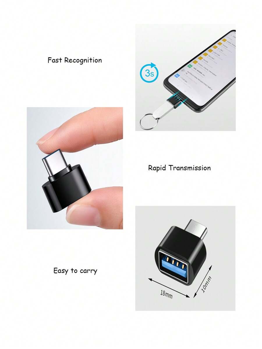 Multi-Functional 4in1 TF Micro SD Type C USB To USB C Charging Port For ...