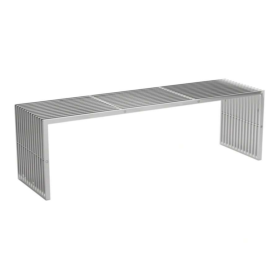 Tania Bench Silver With Assembly Not Required, Seats Up To 2, Polished ...