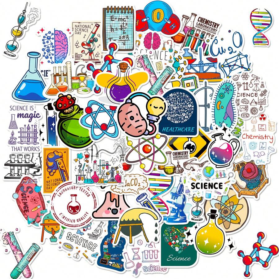 50 Sheets Laboratory Science Lab Stickers New Chemistry Laboratory ...