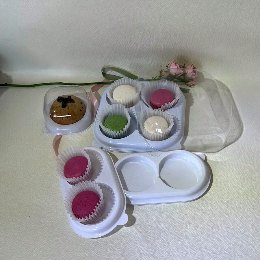 Dessert Plastic Packaging Boxes With Clear Lid For 1 Item , Suitable ...