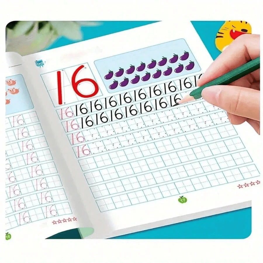 4pcs 0-100 Digits Practice Book, Math Practice Book, Literacy Practice ...