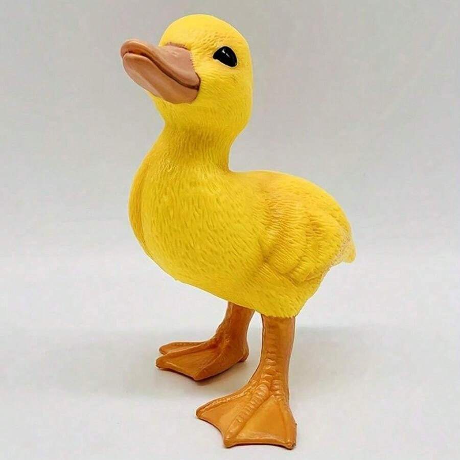 1Pc Yellow Rubber Duck Farm Duck Toys Realistic Duckling Figurines Toys ...