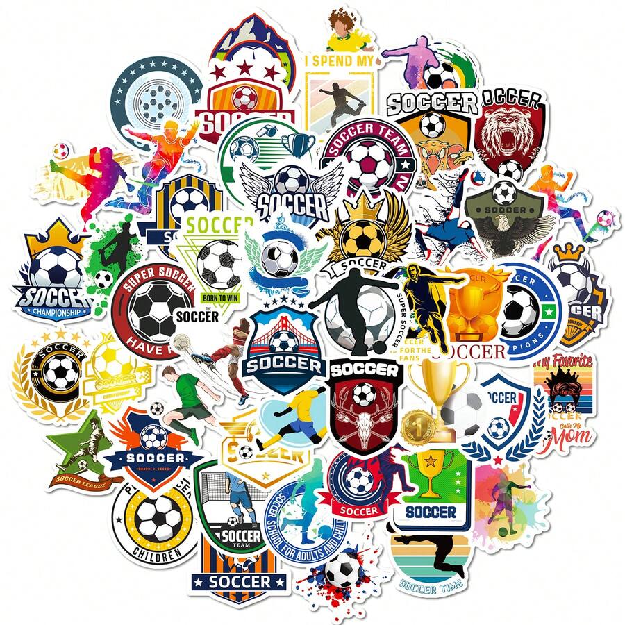 50 Sheets World Cup Football Stickers, American Football Luggage ...