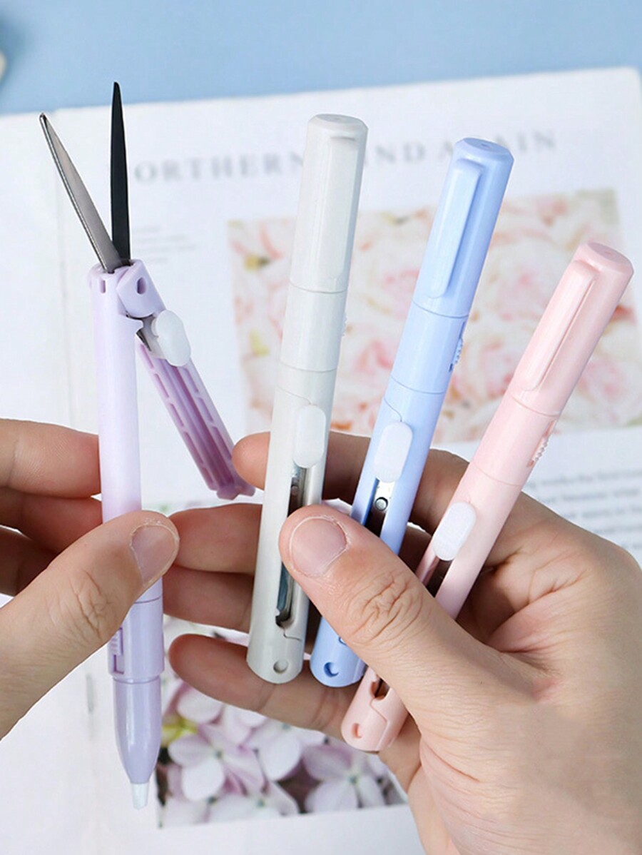 1pc Multi-Functional Folding Pen Scissors, Paper Knife, Mini Scissors ...