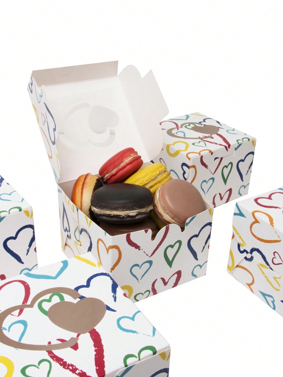 5pcs Windowed Baking Boxes For Cakes, Cookies, Desserts, Macarons ...