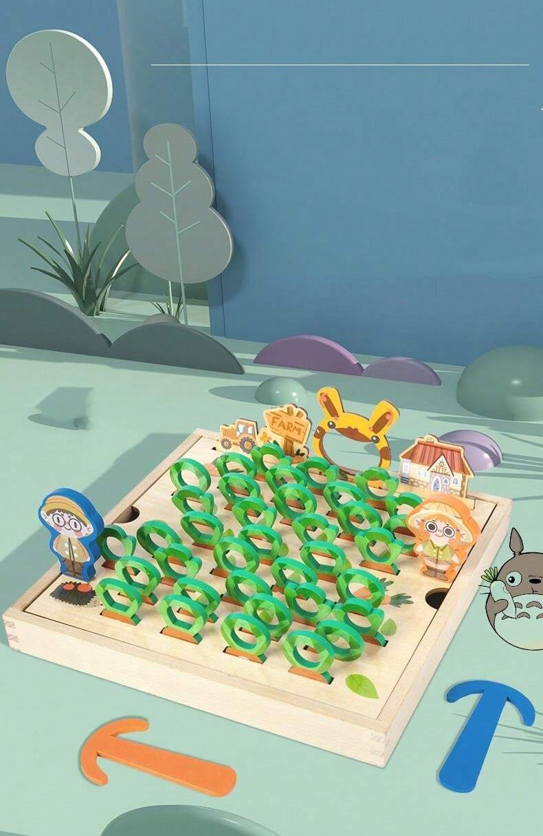 Feeding Rabbit Pulling Carrots Memory Chess Word Game Alphabet Number ...