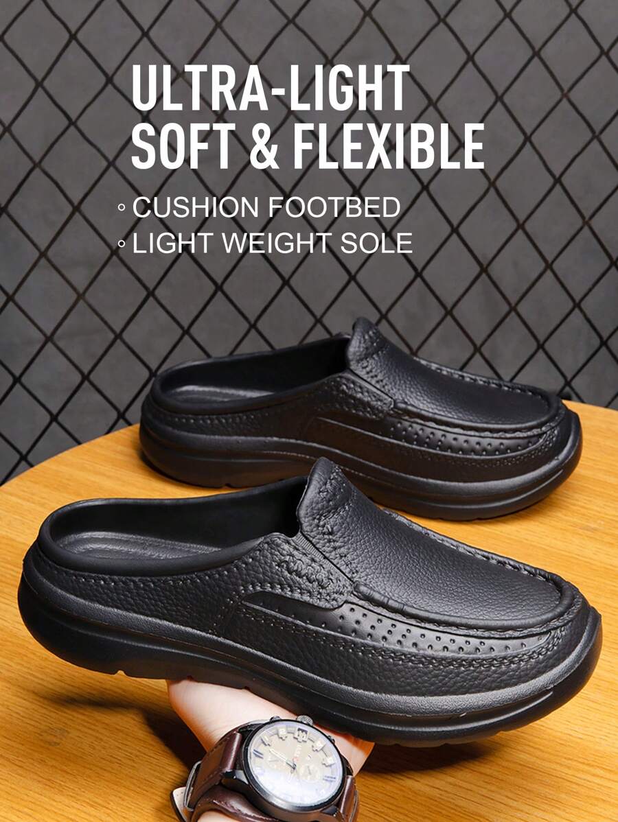 Men's Food Service Restaurant Shoes Mules, Slip Resistant Oil Resistant ...