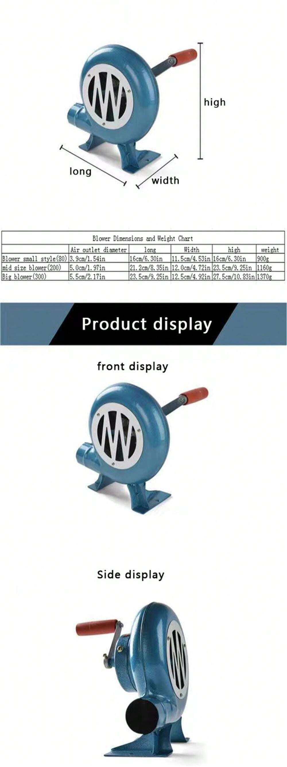 2024 New Hand-Cranked Bellows Outdoor BBQ Camping Firestarter With All ...