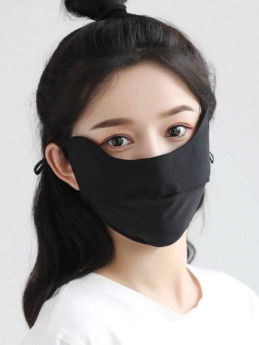 1pc Ice Silk Sunscreen Mask For Women With Eye Protection And UV ...