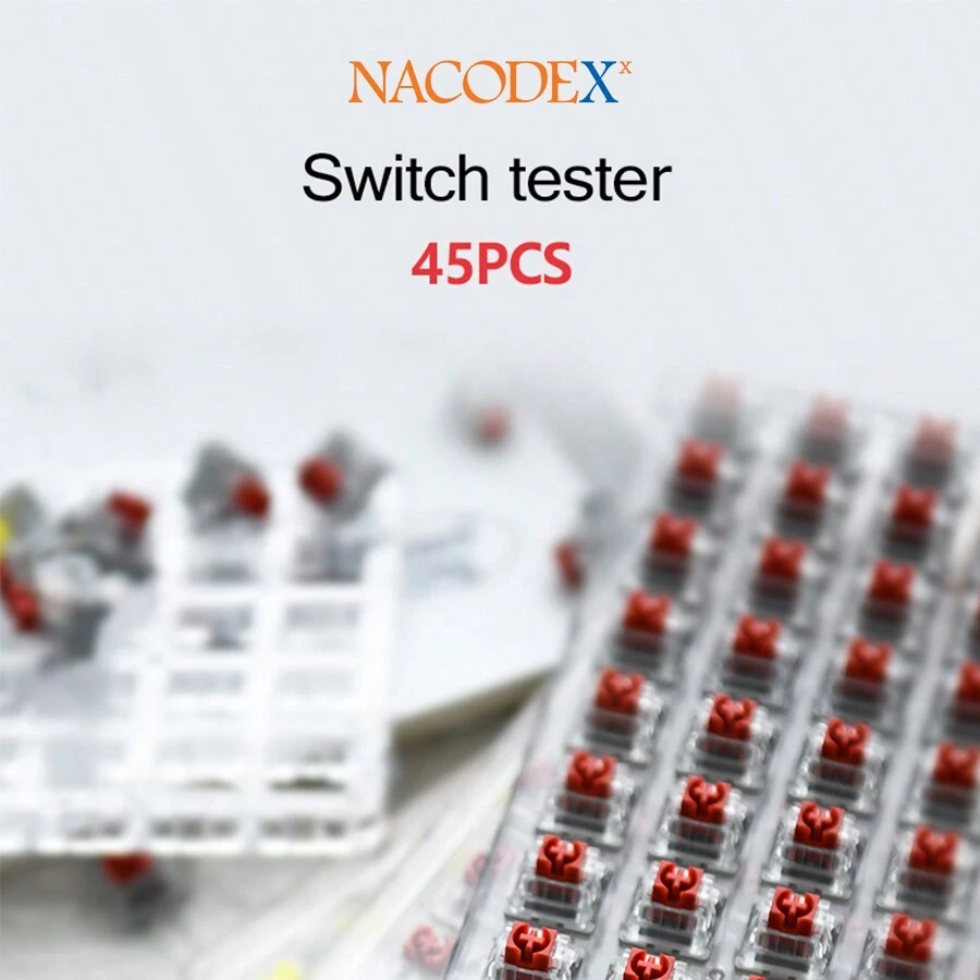 NACODEX-45PCS Red Shaft Yellow Shaft 3-Pin DIY For Full Mechanical ...