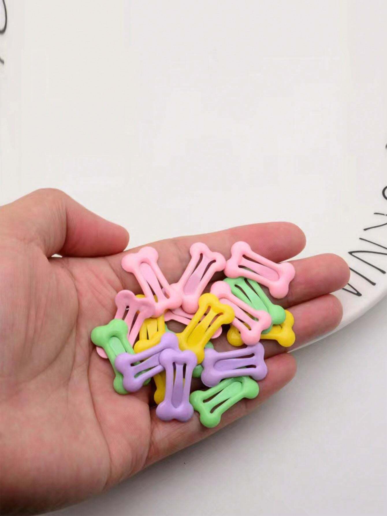 10 ชิ้นน่ารักสัตว์เลี้ยง BB คลิปผม, ปักหมุดสีแบบสุ่มสำหรับลูกสุนัข ...