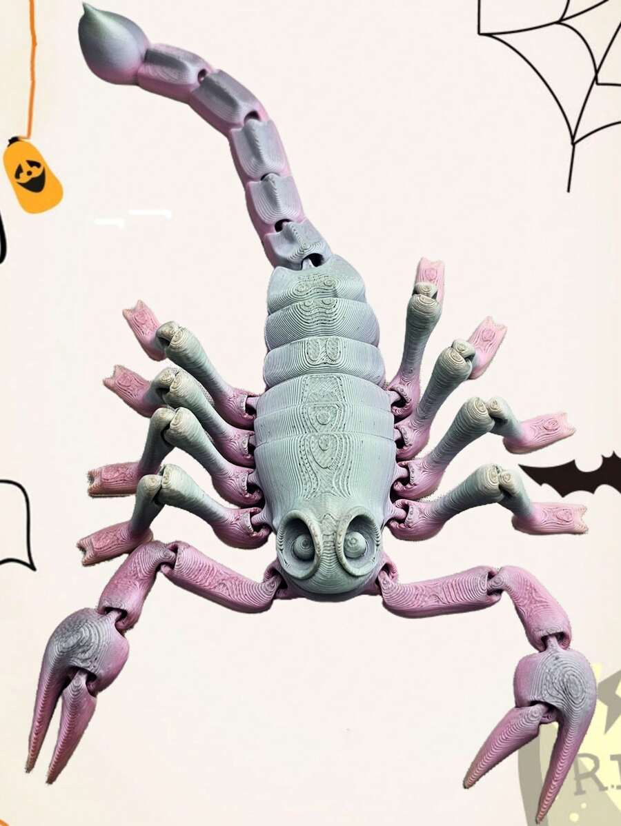 1PC 3D Printed Scorpion Toy Ornament With Movable Joints, Free-Form ...