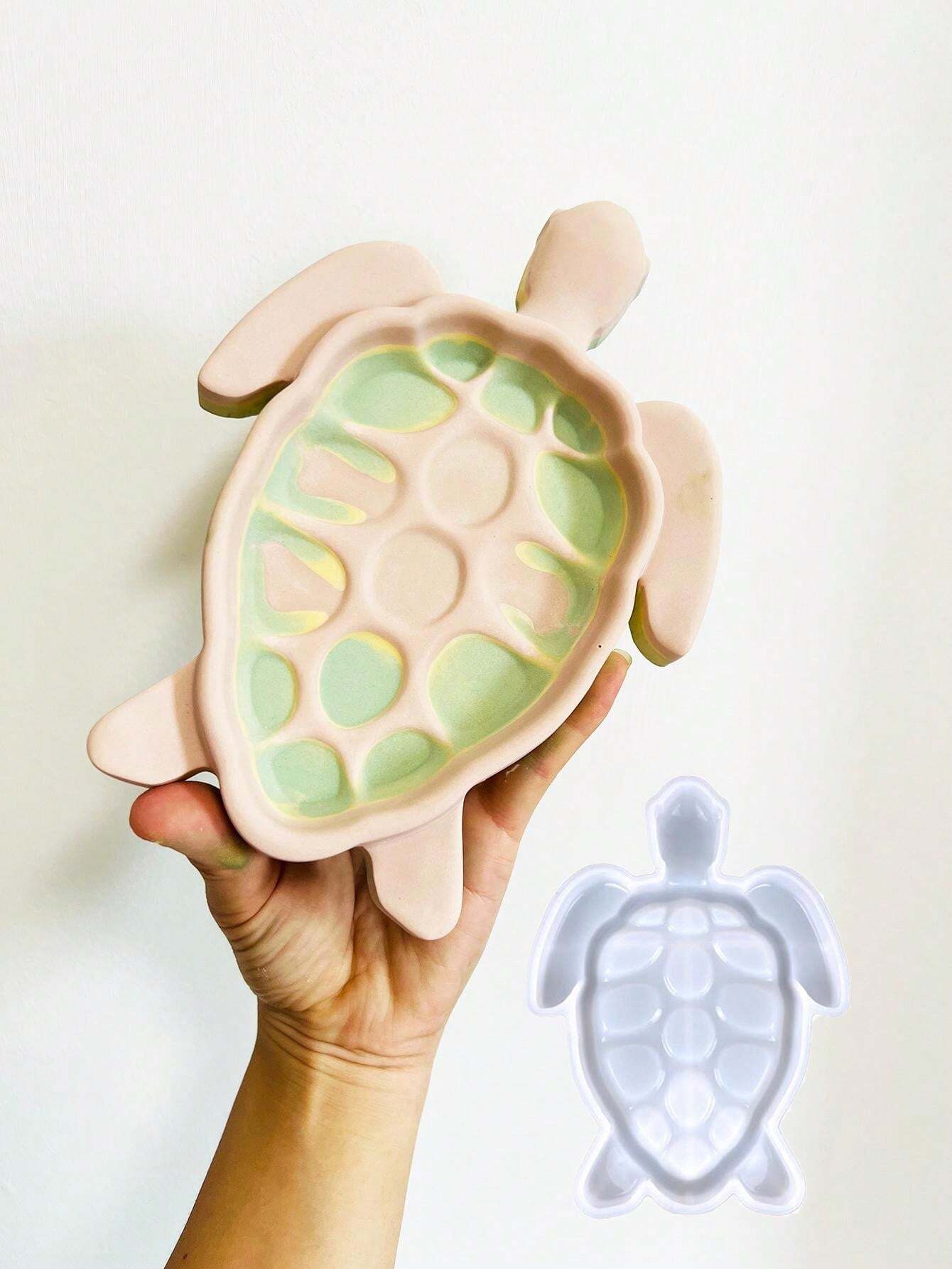 1pc Cute Turtle Shape Tray Cement Mold Home Decor Sea Turtle Tray ...