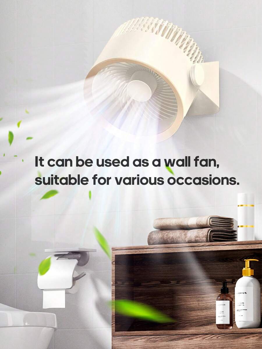 1PC Rechargeable 4000mAh Cordless Electric Fan Wireless Portable Air ...