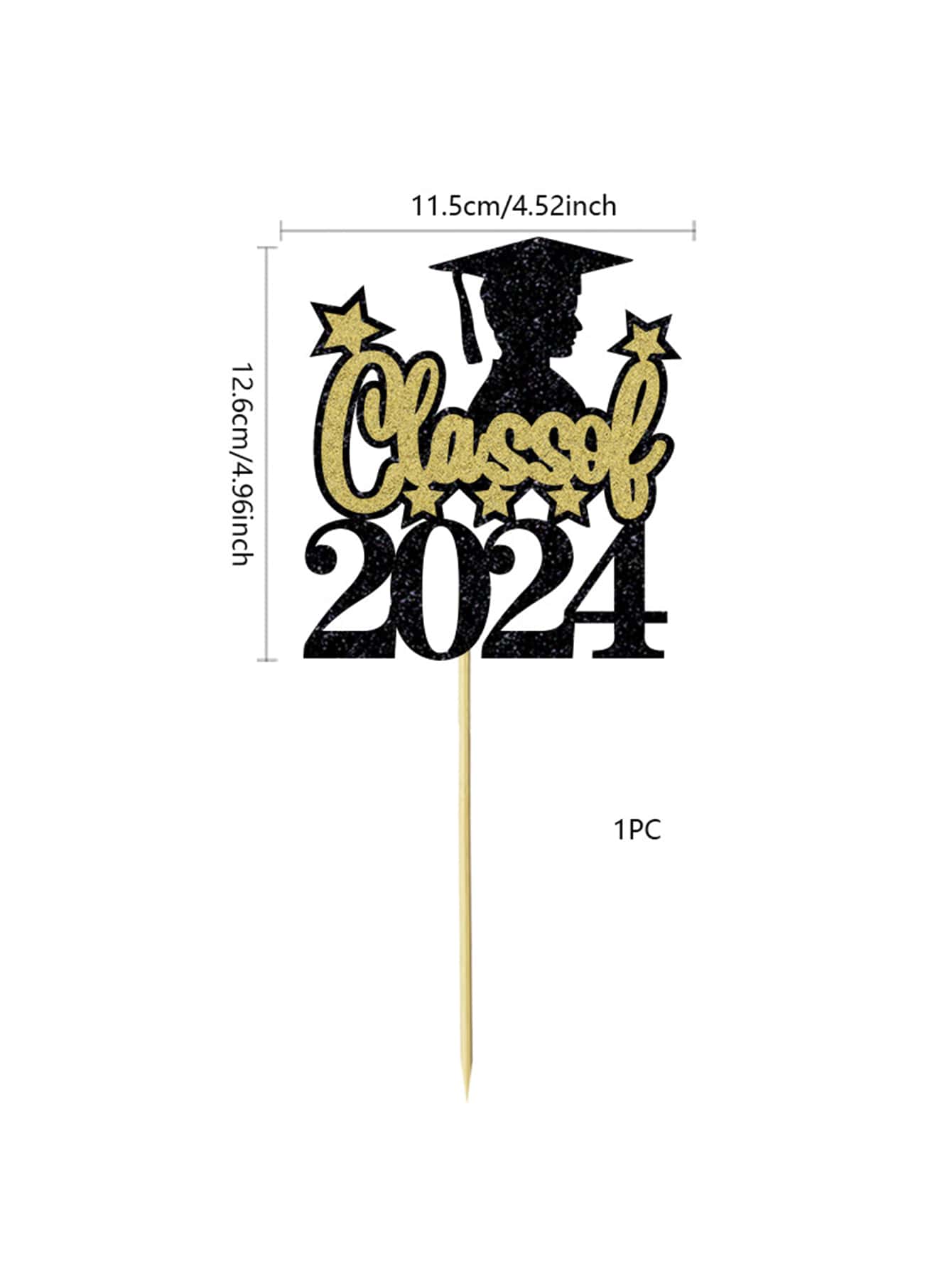 Class Of 2024 Graduation Cake Topper 1pc, 2024 Graduation Party Cake ...