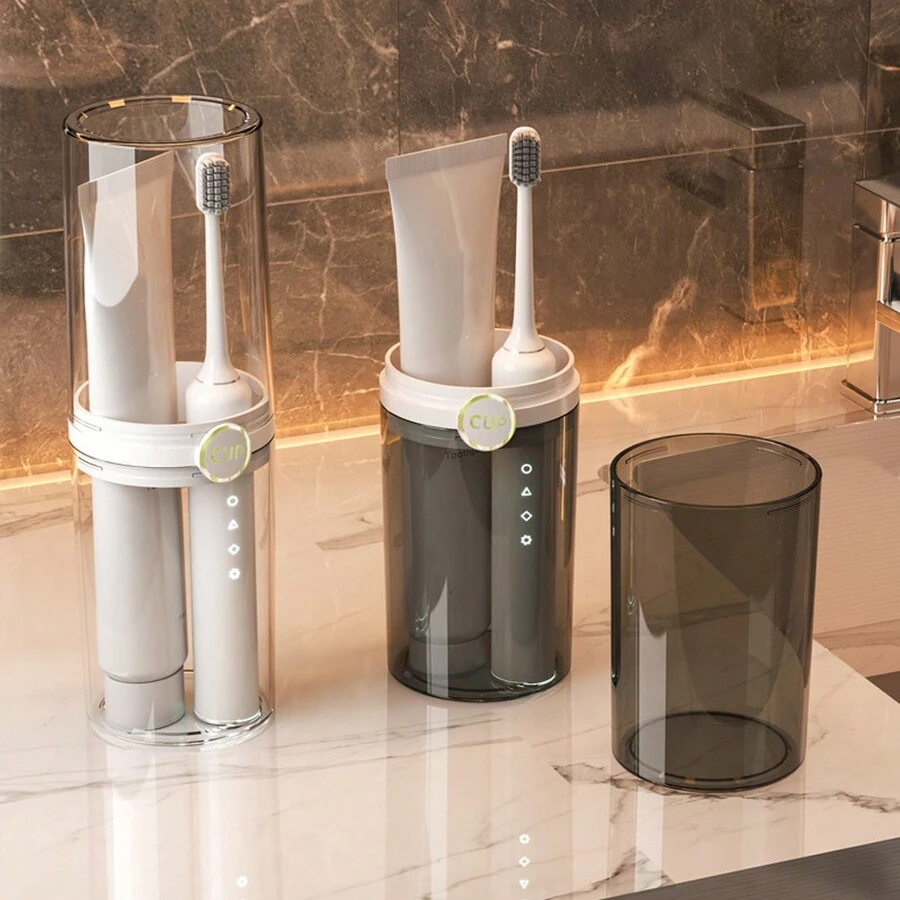 Portable Travel Rinse Cup Set, Luxurious Toothbrush Cup 2 In 1 ...