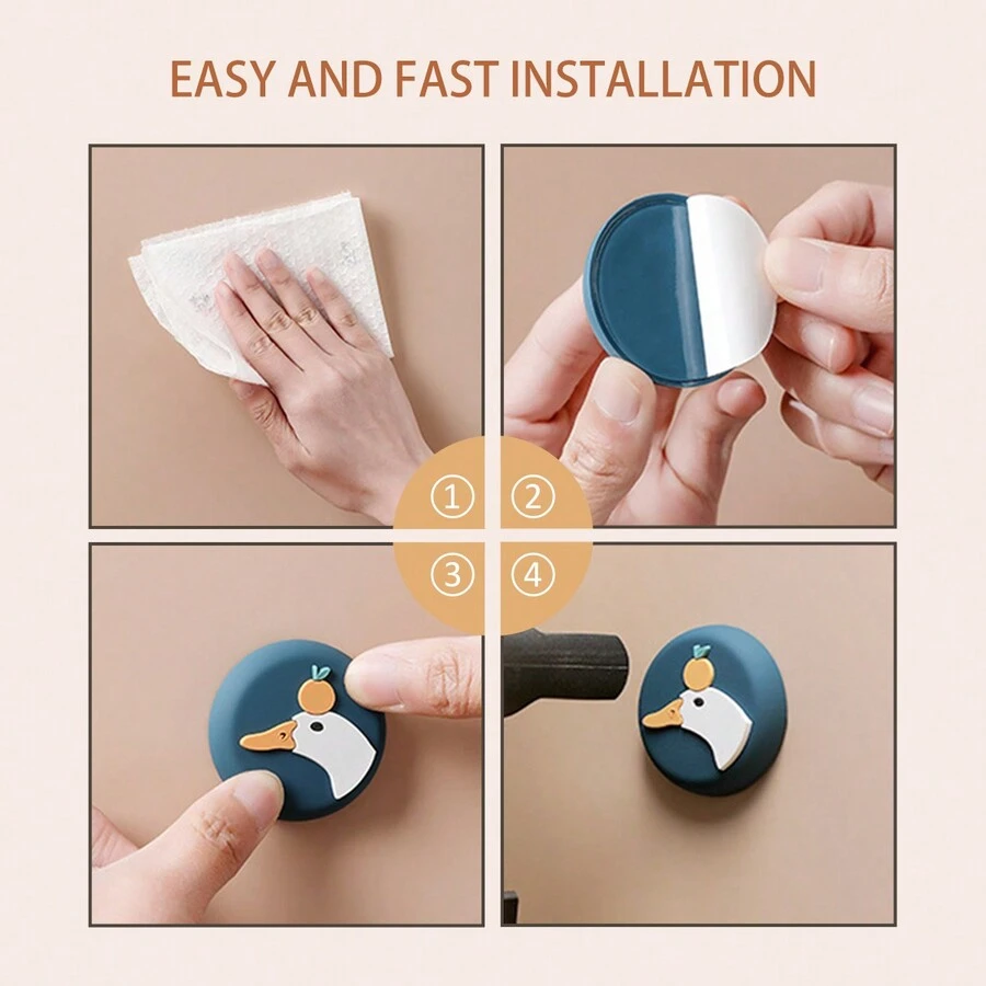New Anti-Collision Sticker Silicone Door Stop Doorknob Mat Door Back ...