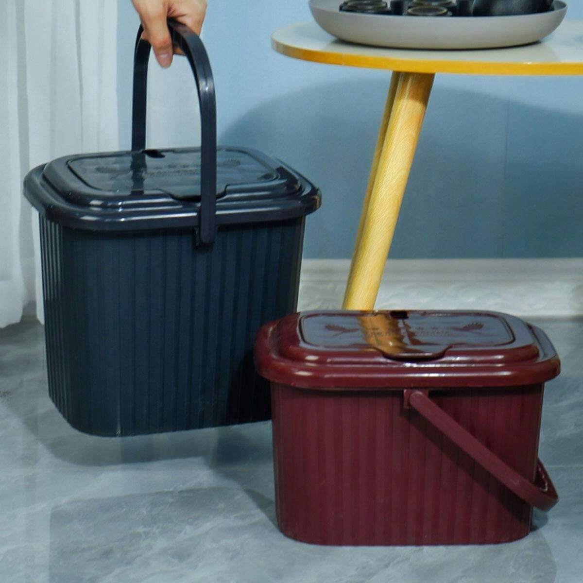 Minimalist Plastic Tea Residue Bucket, Waste Separation Filtering Drain ...