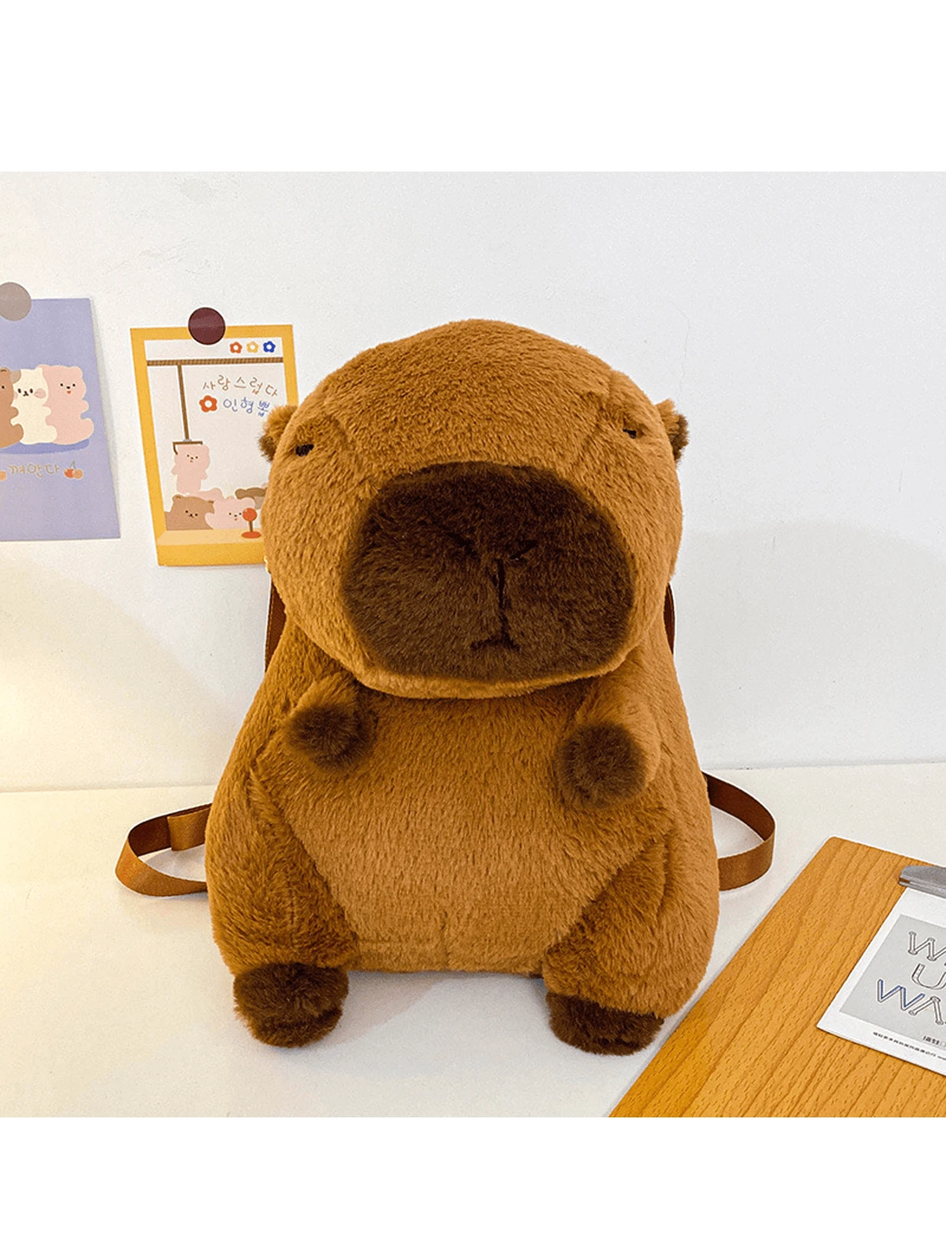 New Cute Capybara Cartoon Plush Backpack Ugly Cute Capybara Double ...
