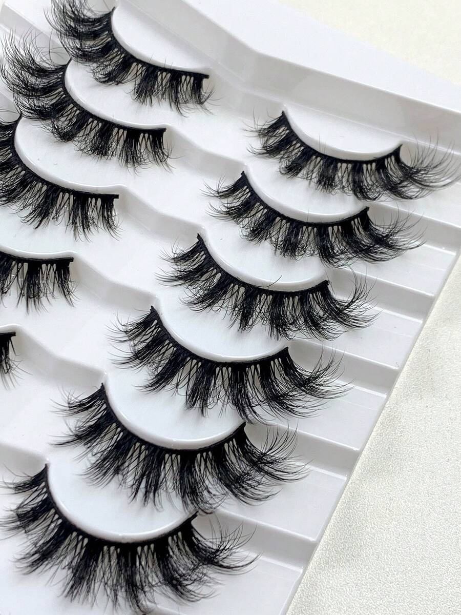 7 Pairs One Piece False Eyelashes, 8-15mm Thick, Soft, Natural-Looking ...