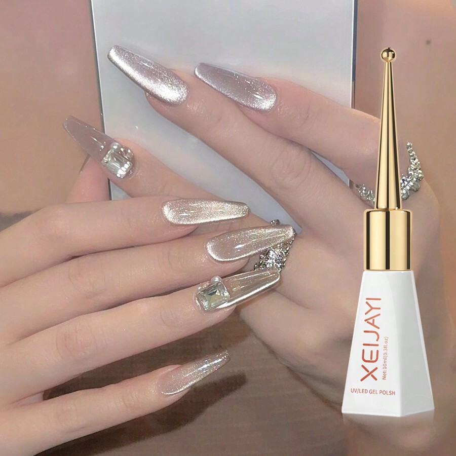 XEIJAYI XEIJAYI 1Pc 10Ml Glitter Cat Eye Gel Nail Polish Effective Gel UV LED Light Soak Off ...