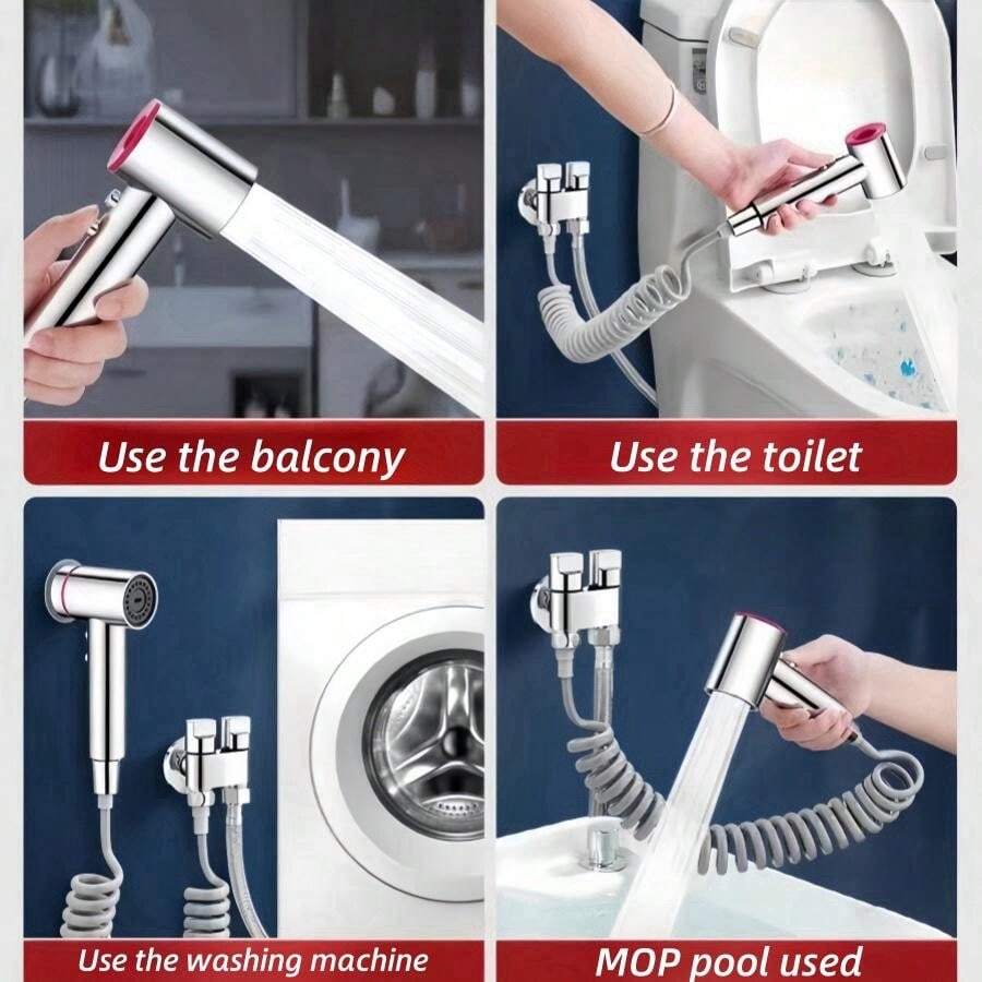 1 Set High Pressure Boosting Toilet Companion Bidet Spray Gun, Bathroom ...