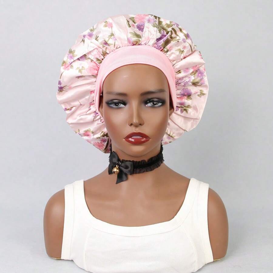 1 PC Silk Bonnet For Sleeping Hair Wrap Head Cover Scarf Protect Braids ...