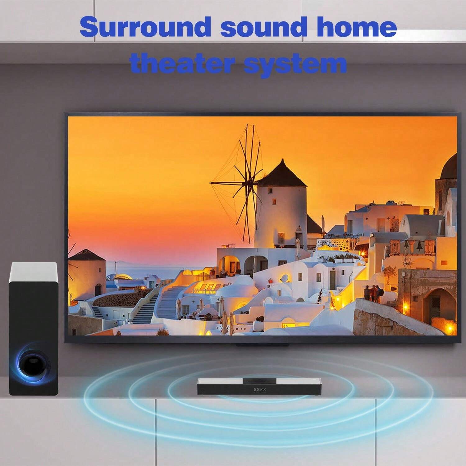 Surround Sound System For TV With Subwoofer 100W Home Theater PC DVD CD ...