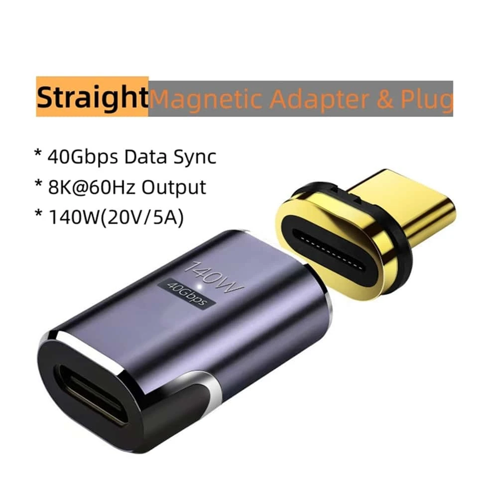 NNBILI 140W USB4.0 40Gbps Thunderbolt3 Magnetic Type-C OTG USB C To USB ...
