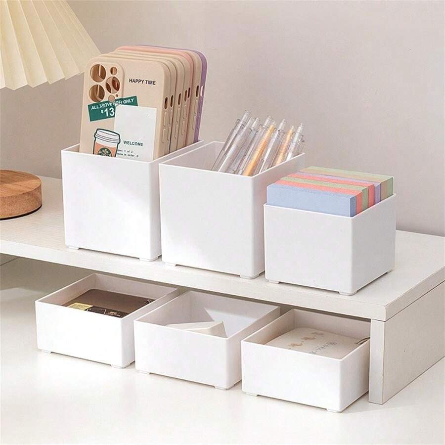 1pc Desktop Sticker Opbergdozen, Briefpapier Ledger Opbergdoos ...