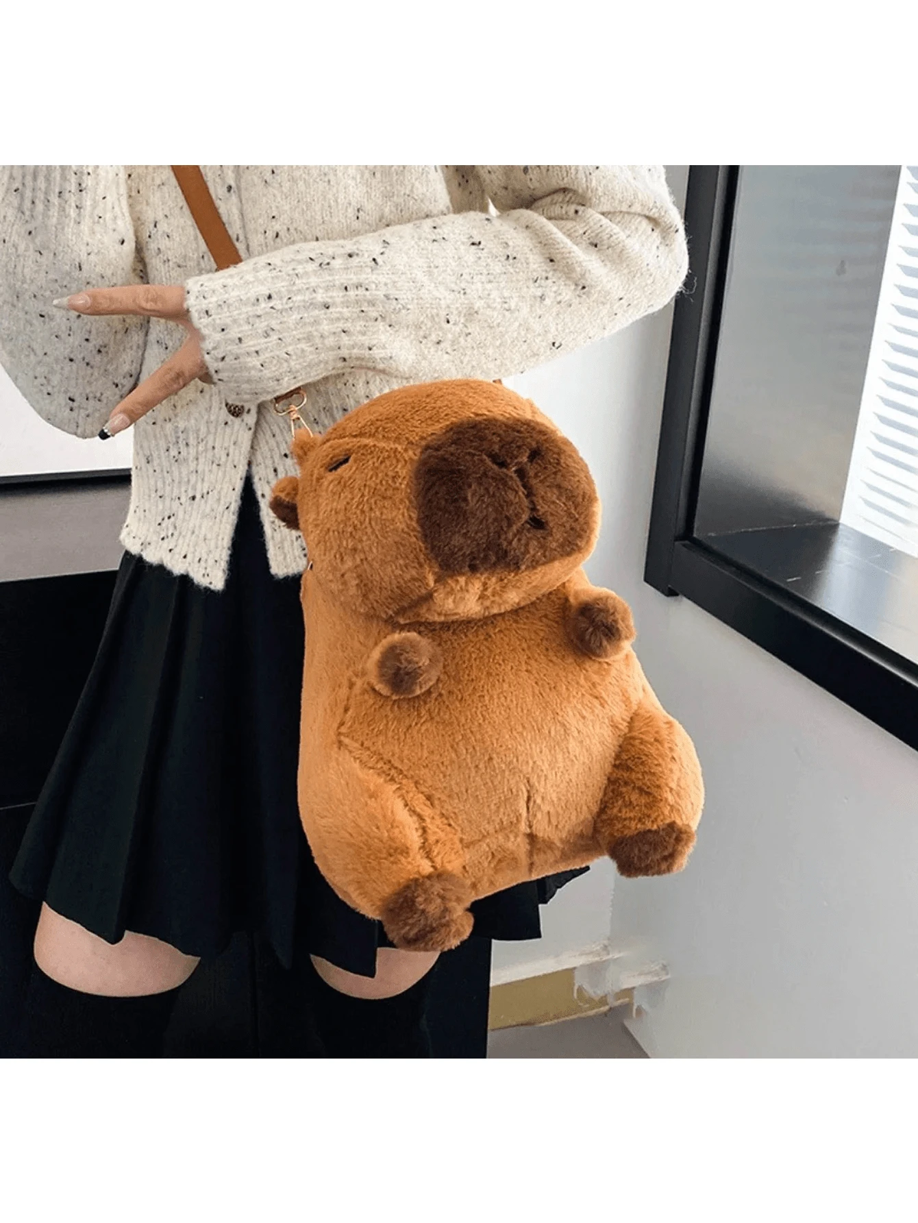 New Cute Capybara Cartoon Plush Backpack Ugly Cute Capybara Double ...