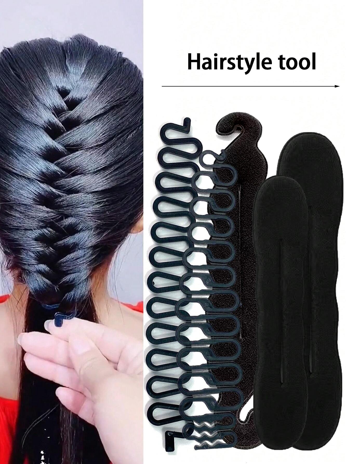 1pc Women's Braid Clips Braiding Tool Roller With Hook Magic Swirling ...