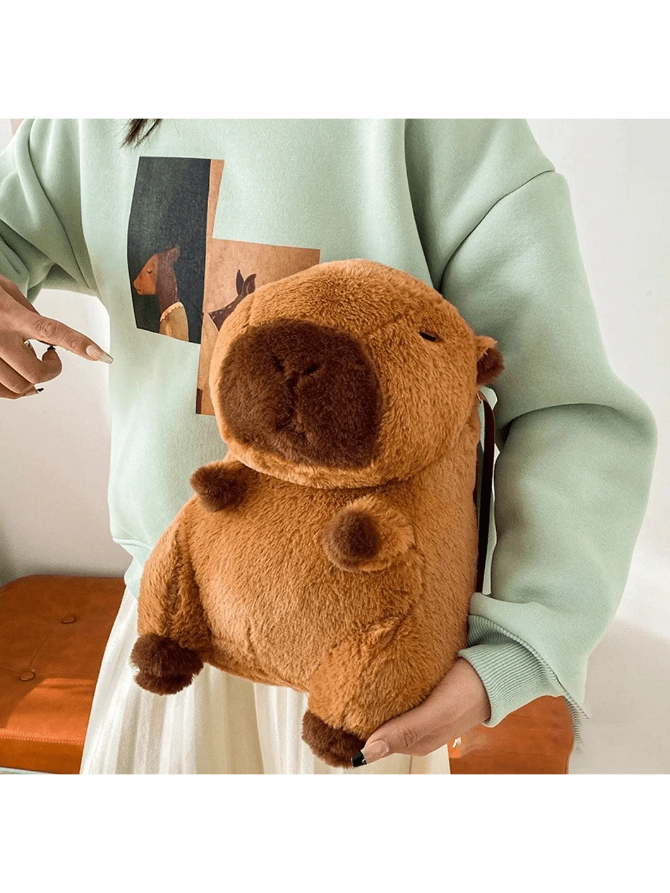 New Cute Capybara Cartoon Plush Backpack Ugly Cute Capybara Double ...