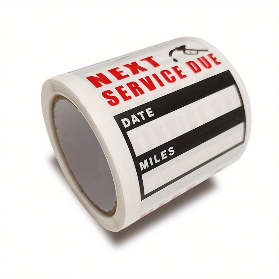 120 Sheets Per Roll Car Oil Change Sticker Maintenance Expiration ...