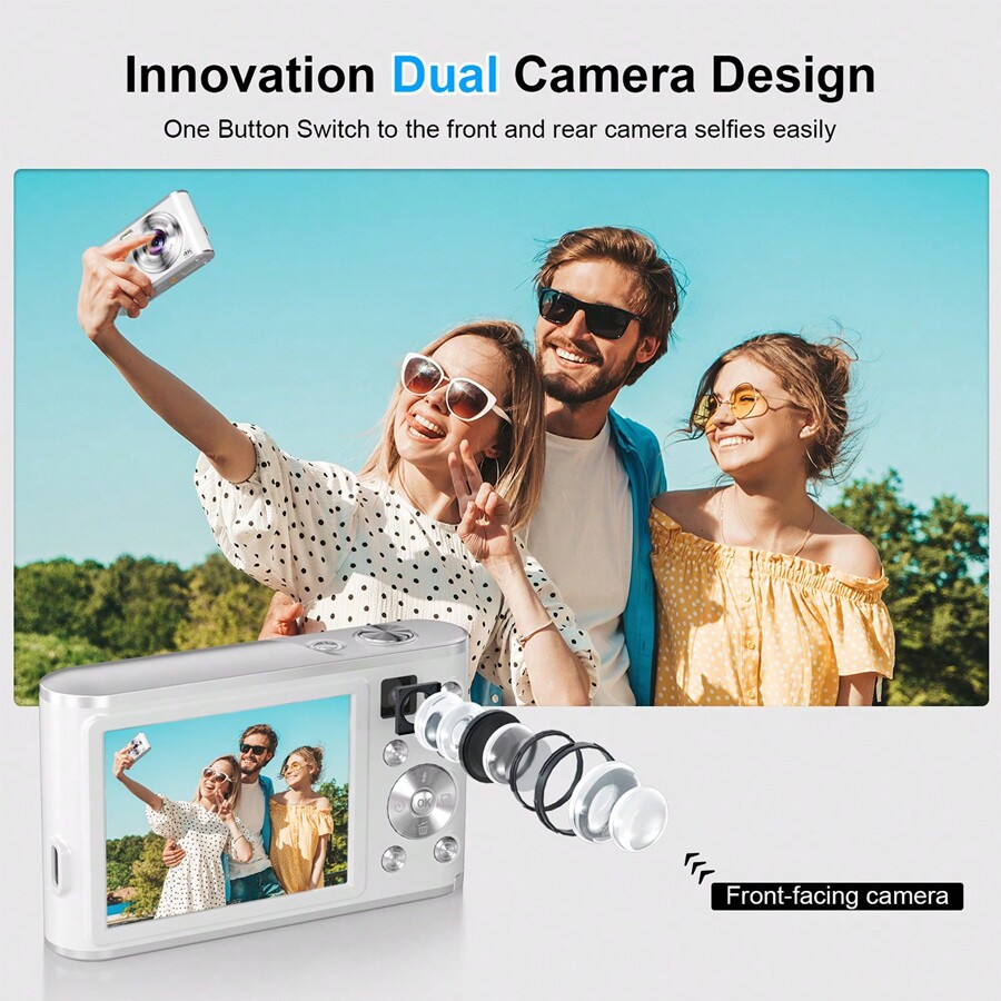 Nouvelle caméra numérique 2025, caméra de vlogging autofocus 4K avec ...