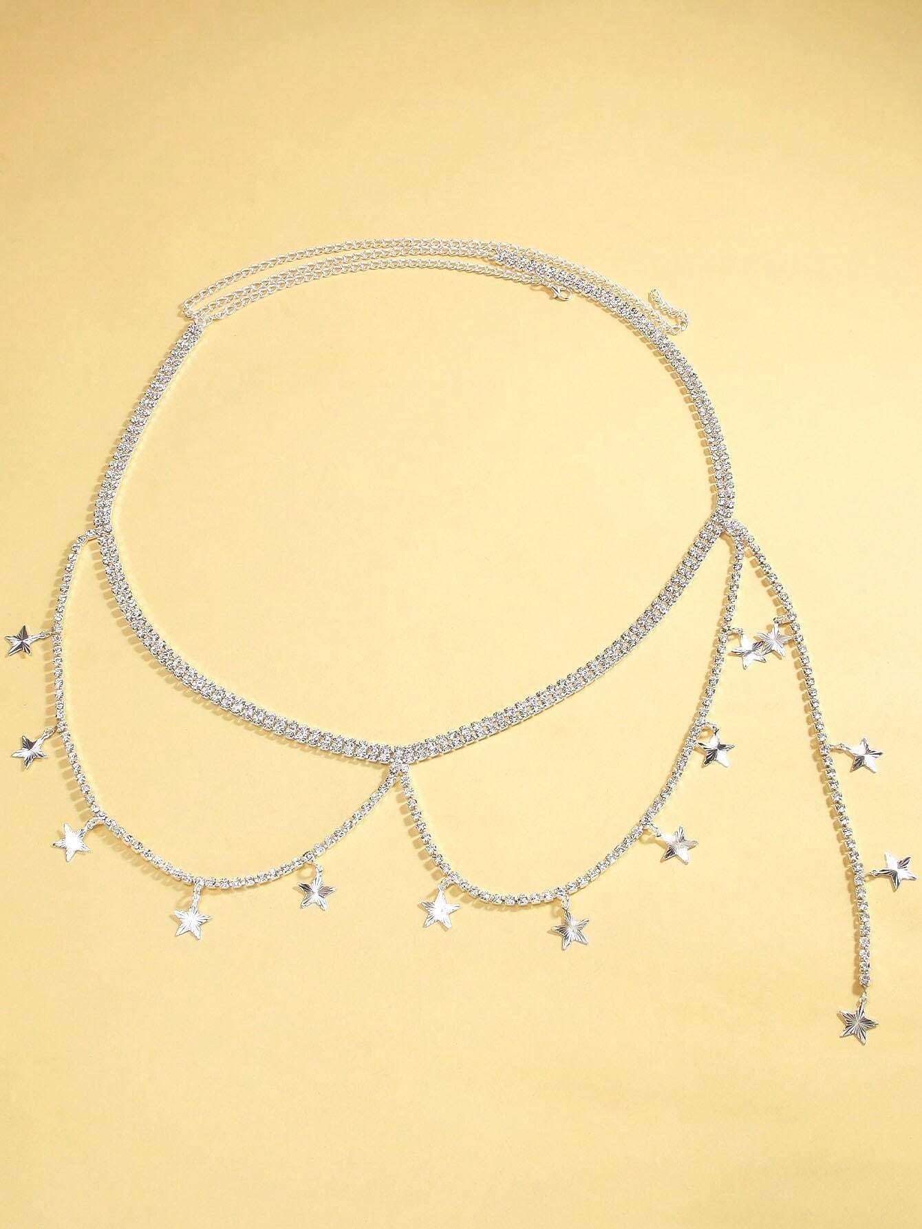 A Small Sexy Star Pendant Waist Chain, Women's Trend Multi-Layer ...