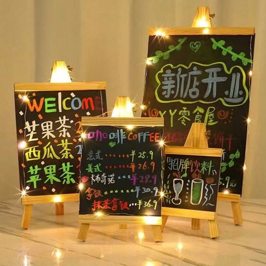 1pc Mini Wooden Blackboard (Approx. 20cm X 36cm) Convenient For Food ...