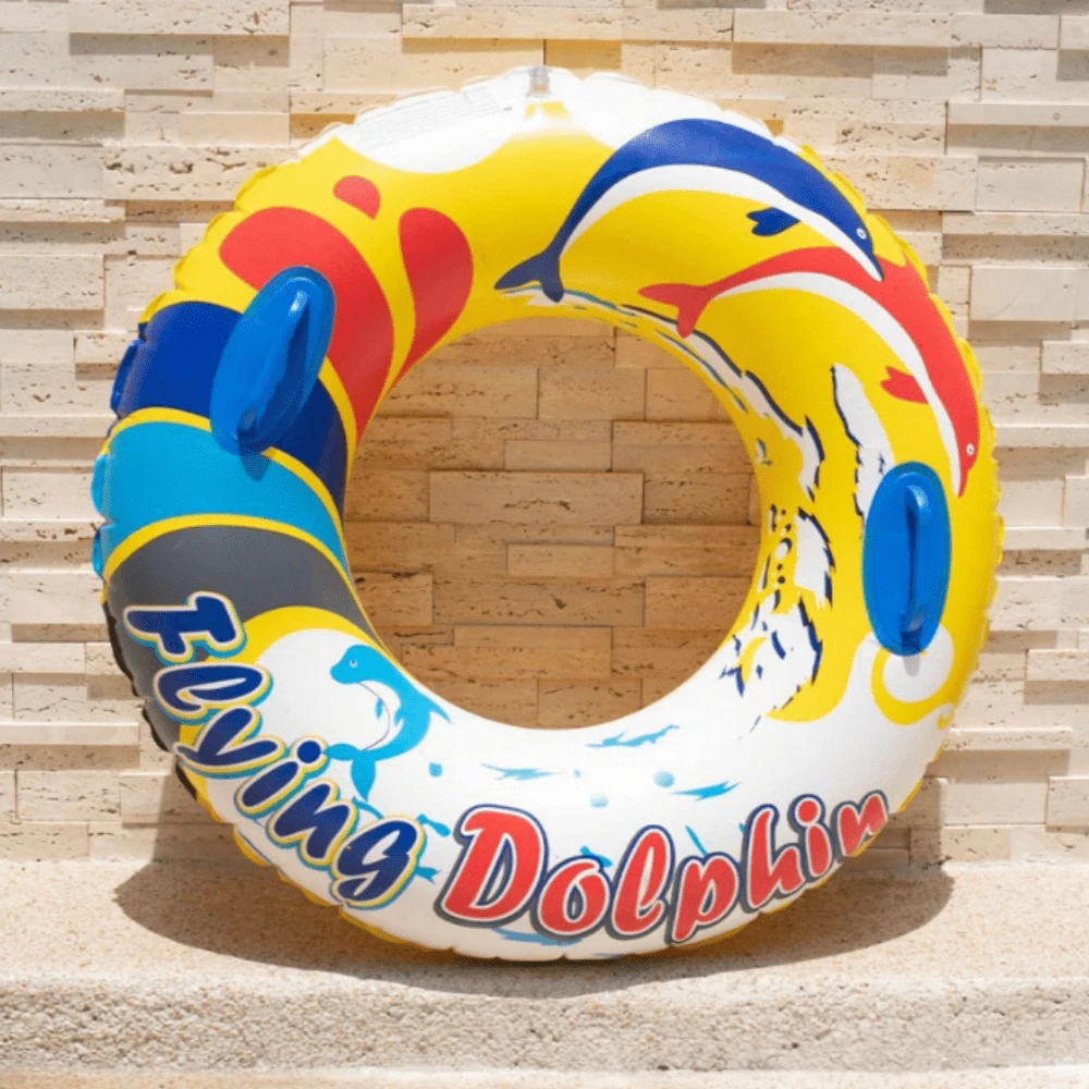 PVC Inflatable Whale Letter Swimming Ring With Handle With 1 Pump ...