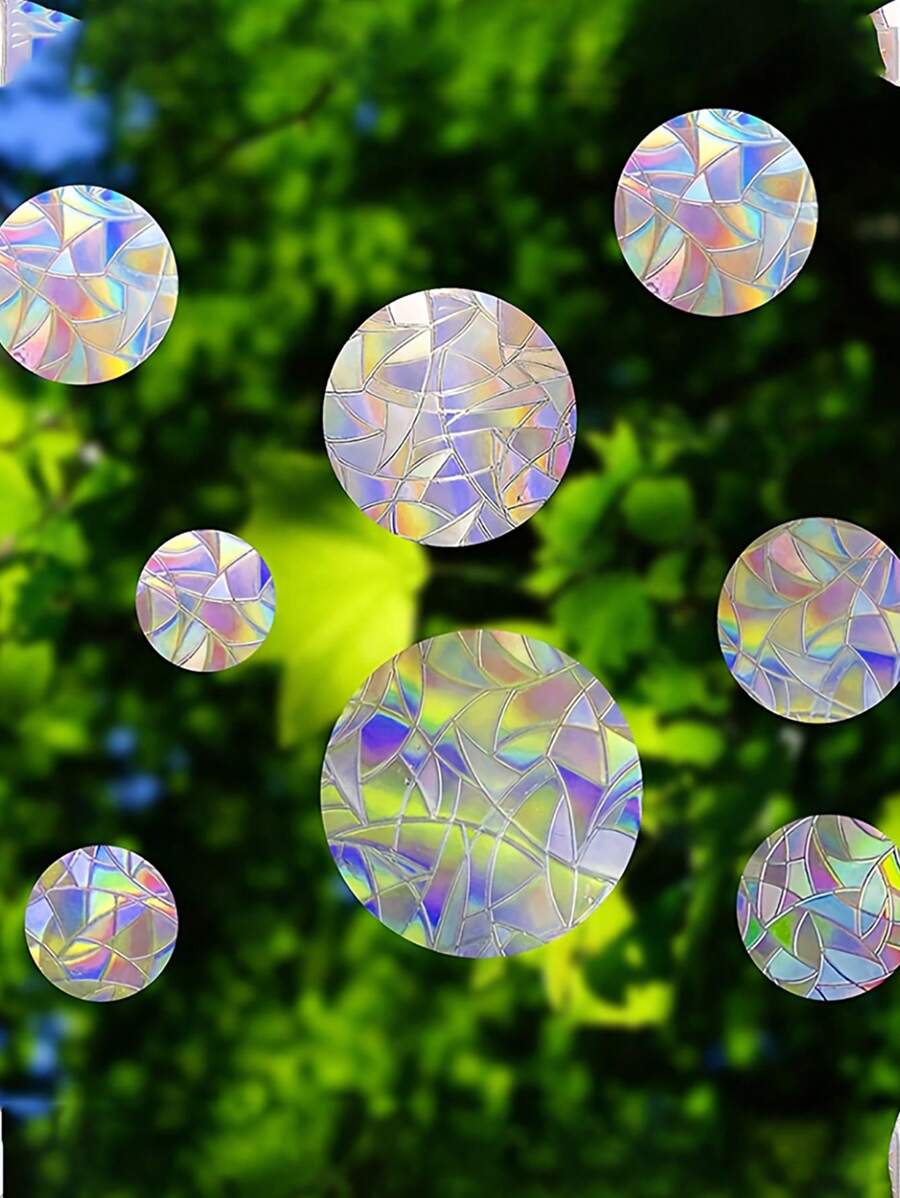 13Pcs/Set Contemporary Rainbow Sun Catchers – Circle Window Clings ...