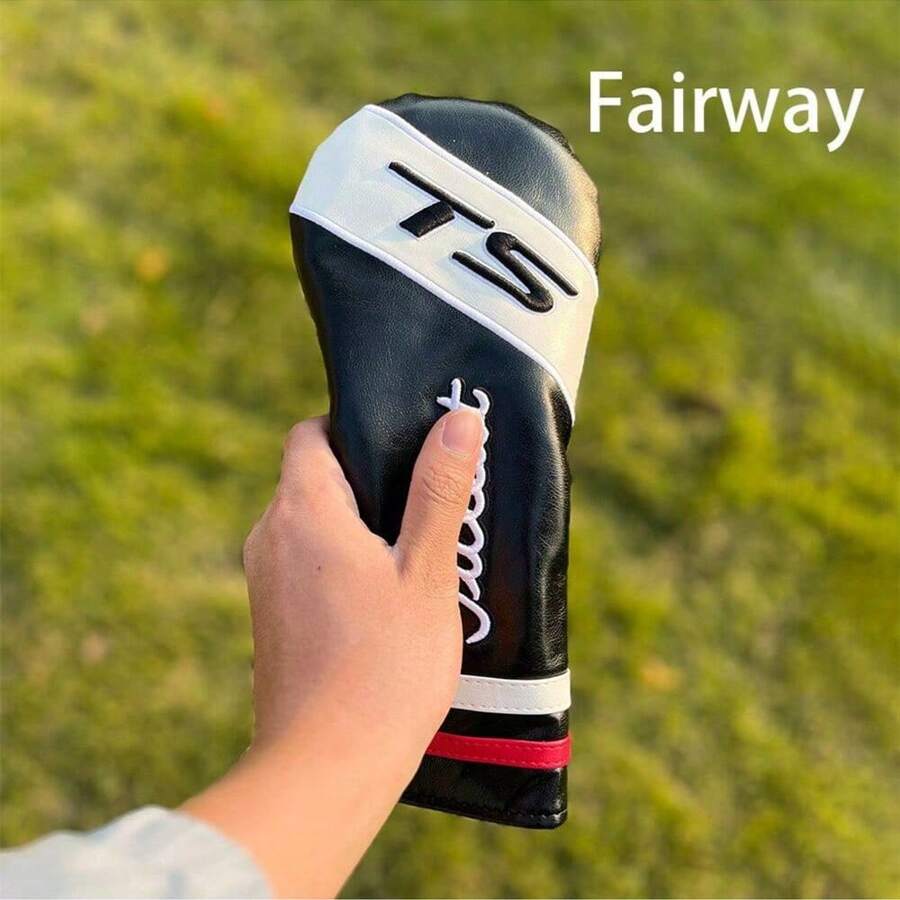 Black Letter Golf Club Cover Embroidered Driver Head Covers Fairway ...